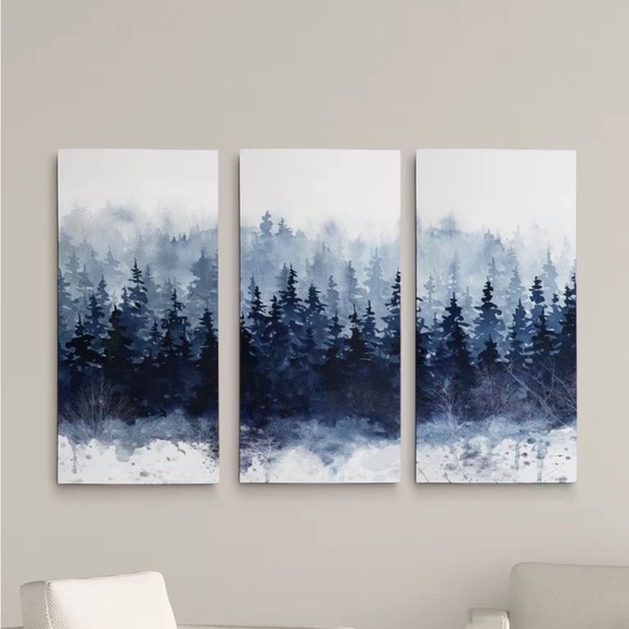 Art | Indigo Forest 3pc Wall Art | Poshmark